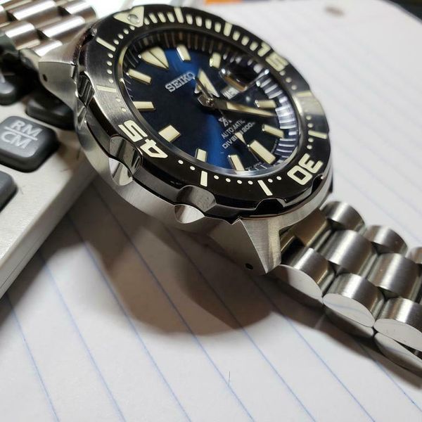 Seiko 4th-Gen Monster SRPD25 on Upgraded Strapcode Endmill Bracelet ...