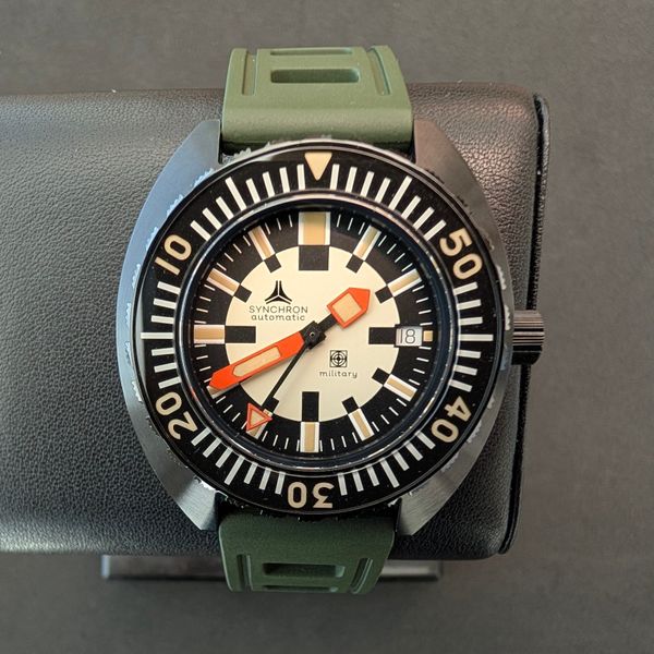 Synchron Military Black DLC with Isofrane strap | WatchCharts Marketplace
