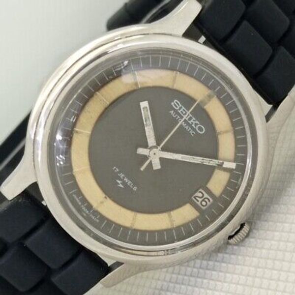 VINTAGE SEIKO 5 AUTOMATIC 7005A JAPAN MENS DATE ORIGINAL DIAL WATCH ...