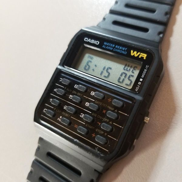 CASIO CA-53W GENTLY USED GREAT DIAL QUARTZ MEN'S ALARM CHRONO ...