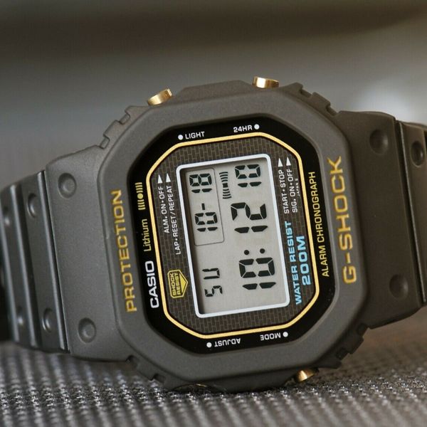 1983 model first Casio G-Shock DW-5000C-1B digital watch Japan 1980s ...