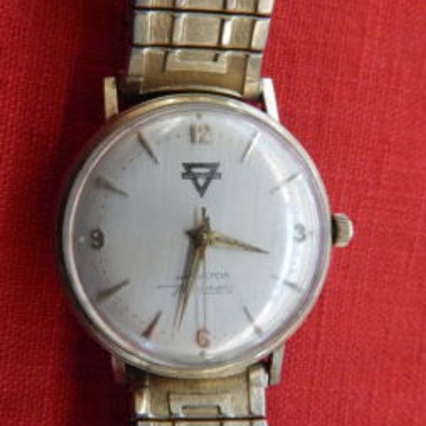 Vintage Hamilton Thin-o-matic 10K Gold Filled CONOCO Retirement Men's ...