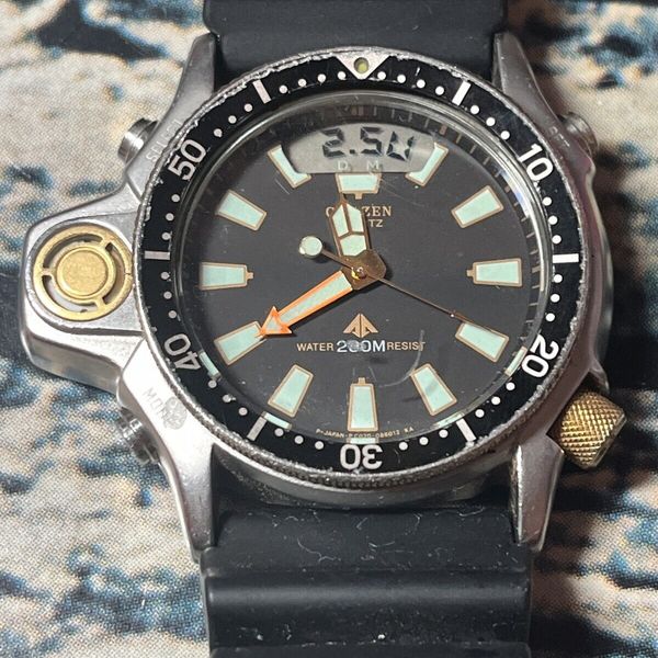citizen aqualand C022-088093 Y Mens Ana Digi Vintage Quartz Mens Divers ...