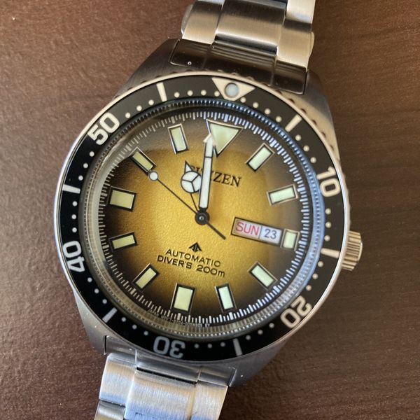 Citizen Promaster Diver Automatic Yellow Dial Men's Watch NY0120-52X ...