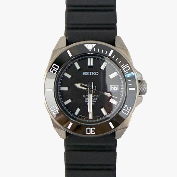 SEIKO SAMURAI Black SCUBA 200m Titanium SBDA001 - Ceramic Bezel Insert ...