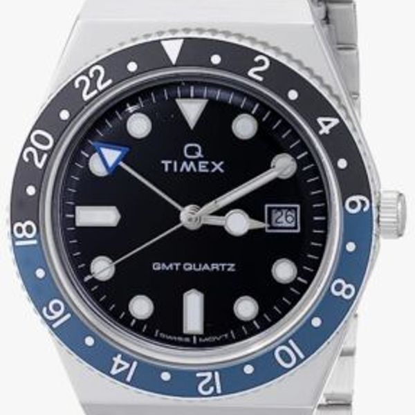 Mens Wristwatch TIMEX Q 1978 Reissue Stainless Steel Black 38MM ...