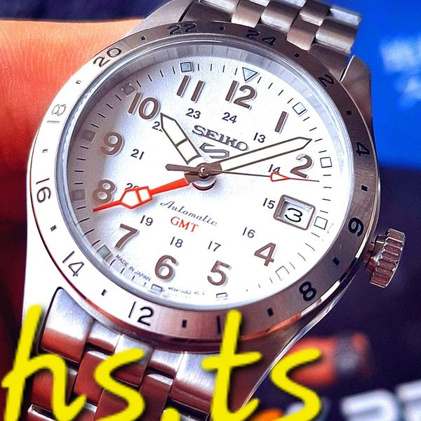 🔥RARE JDM!🔥 Seiko 5 Explorer 2 Polar ⚪️🟠 40mm Automatic Sports Watch ...