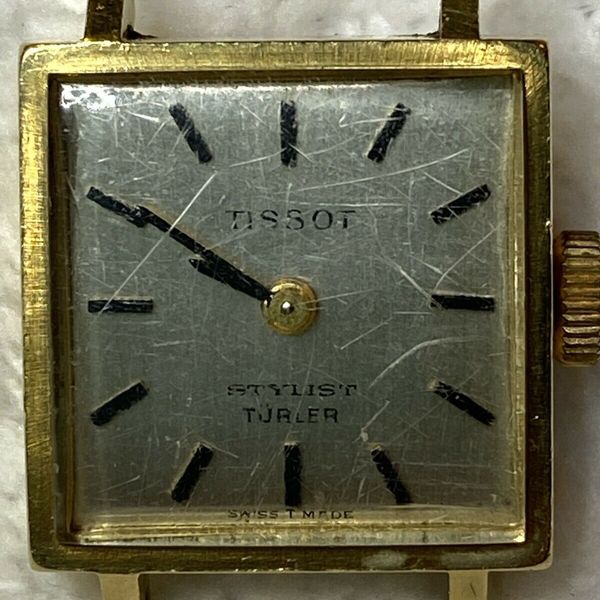 Vintage TISSOT Stylist Turler Watch ~18K Solid Gold Case ~ 6.3 grams ...