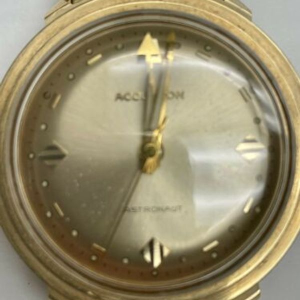 RARE Vintage 1960’s Bulova Accutron 18K Gold Astronaut GMT Watch 24 Hr ...
