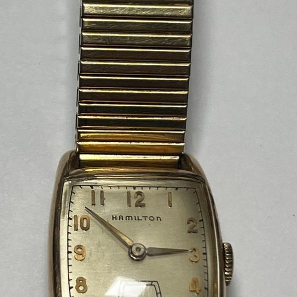 Vintage Hamilton Watch Wadsworth Case 17j Cal 980 GF Speidel 10k GF ...