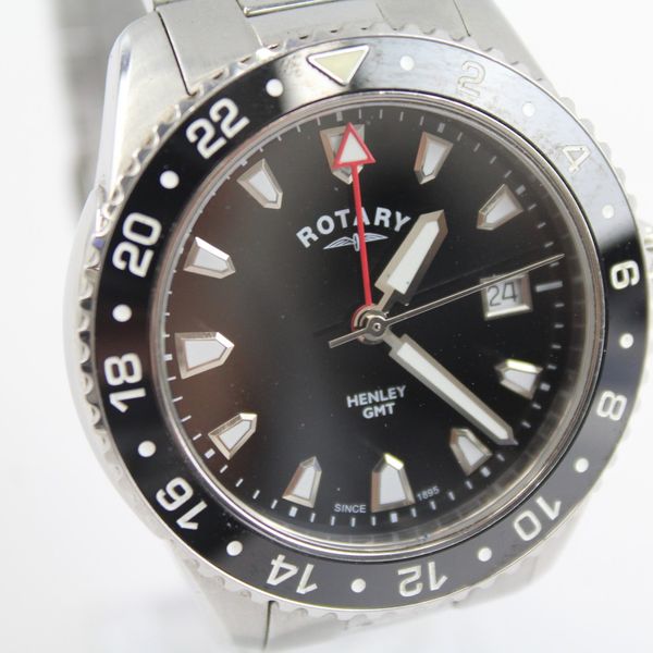 Mens Rotary Henley GMT Steel Watch Quartz Working | WatchCharts Marketplace