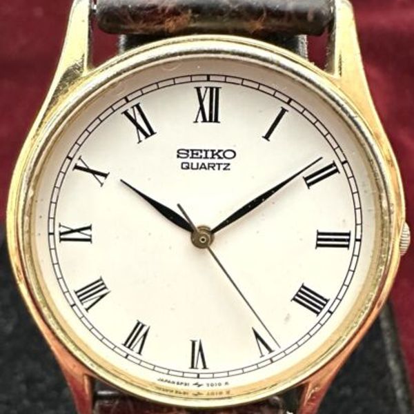 Vintage Seiko Watch Roman Numerals Gold Plated 5P31-7009 Runs Great New ...