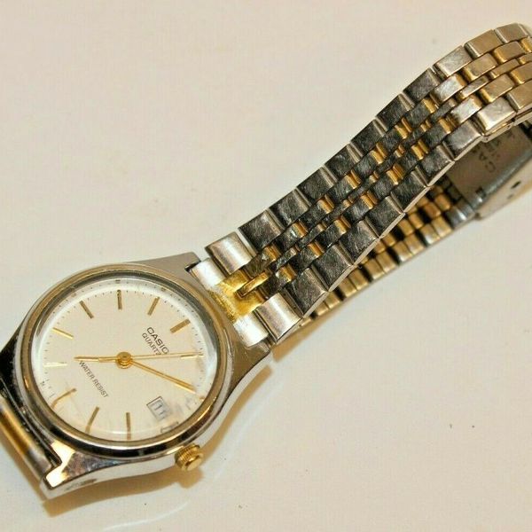 Casio 392 LQ-576 Gold silver Tone Quartz Analog Ladies Watch ...