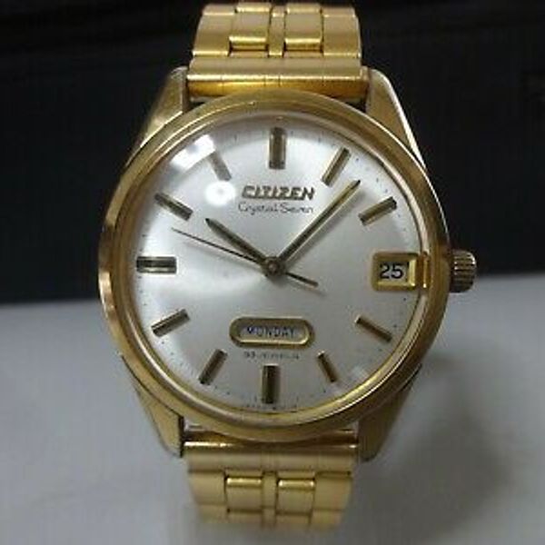 Vintage 1966 CITIZEN Automatic watch [Crystal Seven 7] 33 jewels CGP ...