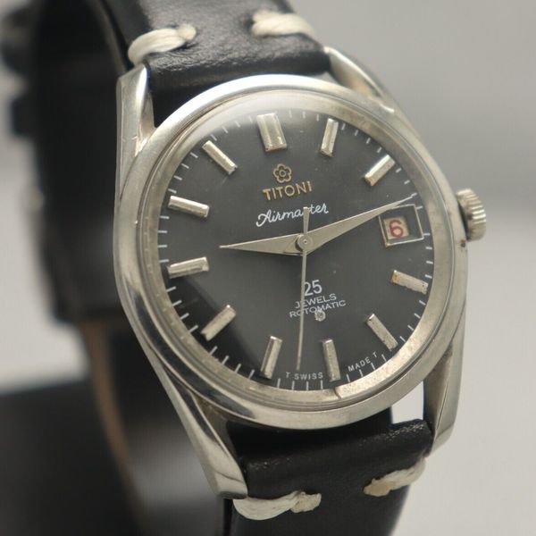 Used Titoni Airmaster 25 Jewels Rotomatic Automatic Swiss Made Men's ...