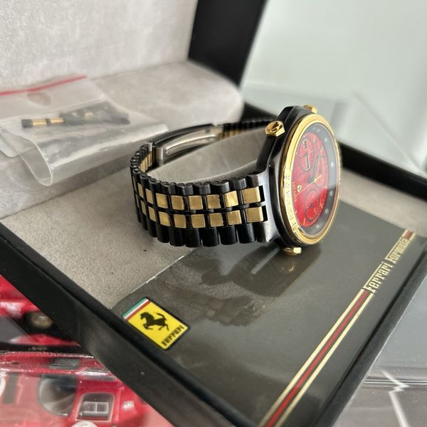 ferrari cartier Chrono Red Dial 1990 No Ebel Tag Heuer Omega ...