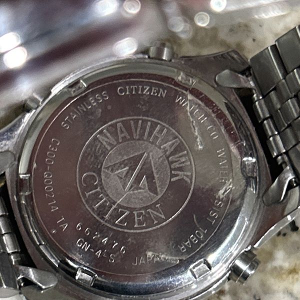 RARE Citizen Navihawk World Time Chronograph C300-000214 TA. GN-4-S ...