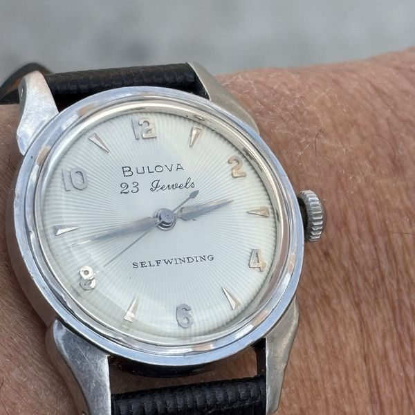 Vintage Bulova 23 Jewels Self Winding All Stainless Steel Great Band ...