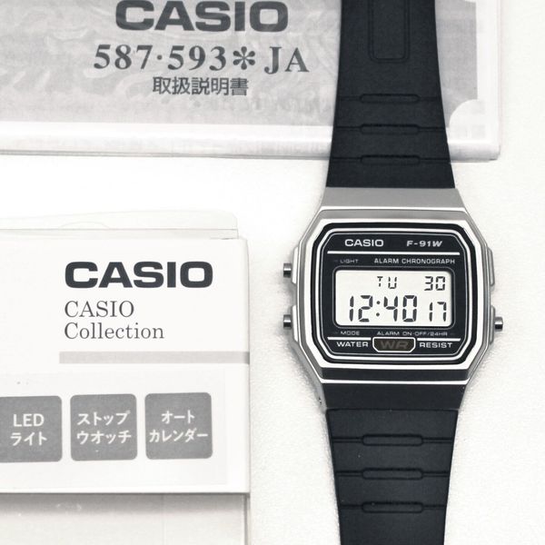Genuine Casio F-91WM-7AJH Silver Digital Watch: JDM, Boxed, New ...