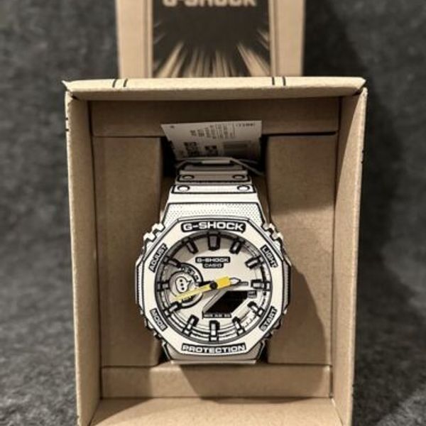 Casio G-SHOCK GA-2100MNG-7A White MANGA Limited Edition Made In Japan | WatchCharts Marketplace