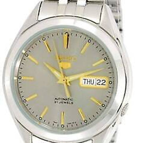 Seiko 5 Automatic 21 Jewels Day/Date Stainless Steel SNKL19K1 30M Mens ...