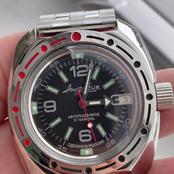 Vostok Amphibia Dive Watch 710 Case With Extra Bracelet | WatchCharts ...