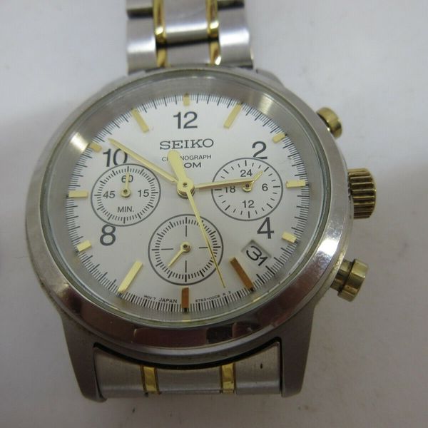 SEIKO 6T63-00B0 CHRONO CHRONOGRAPH DEPLOYMENT BRACELET STAINLESS Mens ...