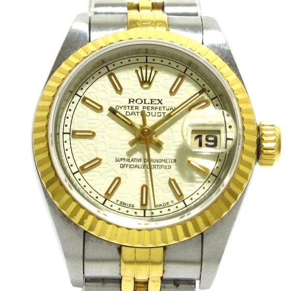 [New] [Used] ROLEX DATEJUST watch 21 frames / carved computer dial ...
