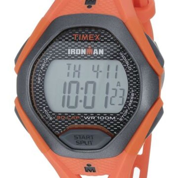 Timex Men's Ironman Sleek 30 Resin Strap Watch Orange | WatchCharts ...
