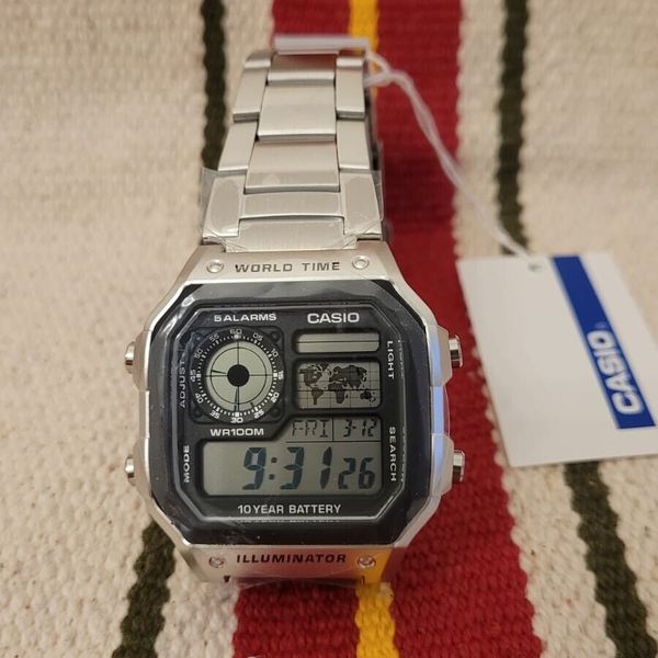 CASIO Illuminator World Time Watch AE-1200WHD-1AVEF Brand New *FREE ...