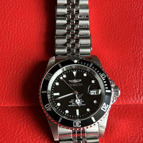 Invicta Professional Automatic Caliber NH35A Black Dial Bezel, Jubilee ...