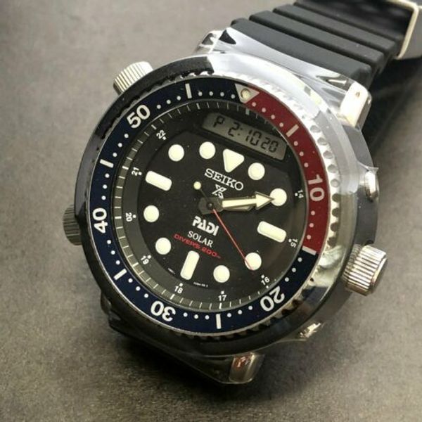 SEIKO SNJ027P1 Prospex Solar Arnie Padi 200m Ana-Digi Box Manual ...