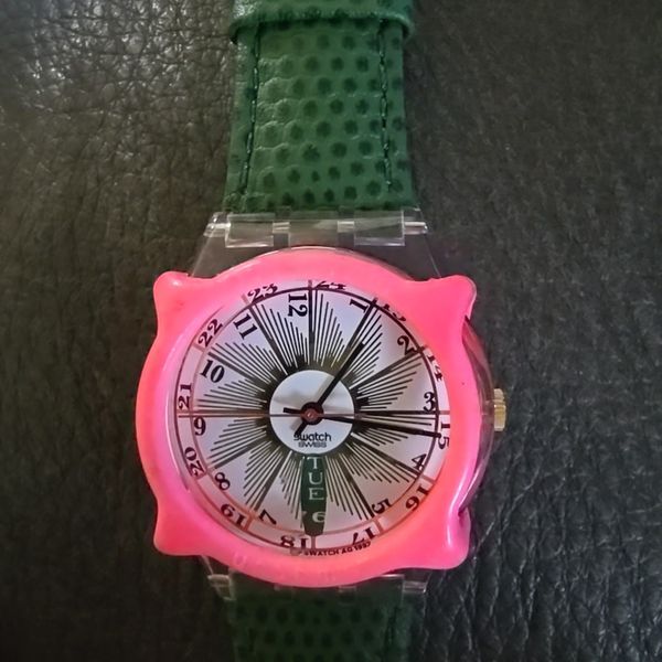 VINTAGE 1993 Swatch Watch NEVER WORN! NEW Day / Date RARE FIND ...