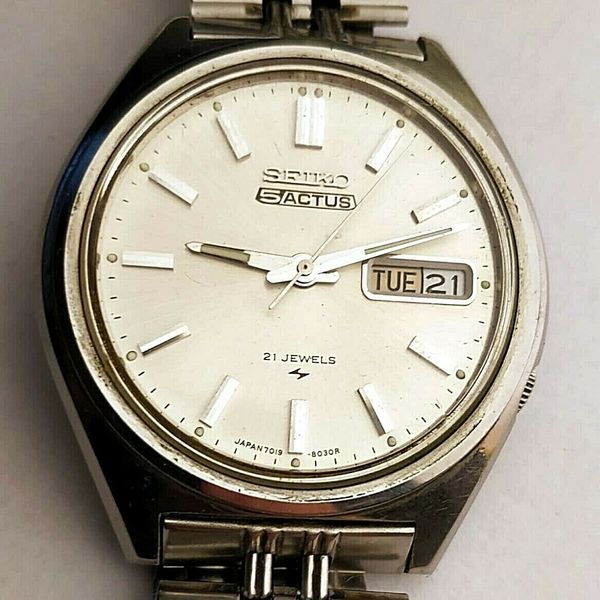 SEIKO 5 Actus 7019-8010 VINTAGE Mechanical Automatic MEN'S JAPAN Made WATCH | WatchCharts