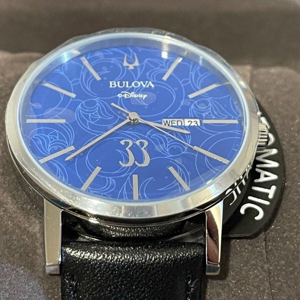 Men's Bulova Watch, Club 33, Disneyland, NIB, Automatic, Leather Band ...
