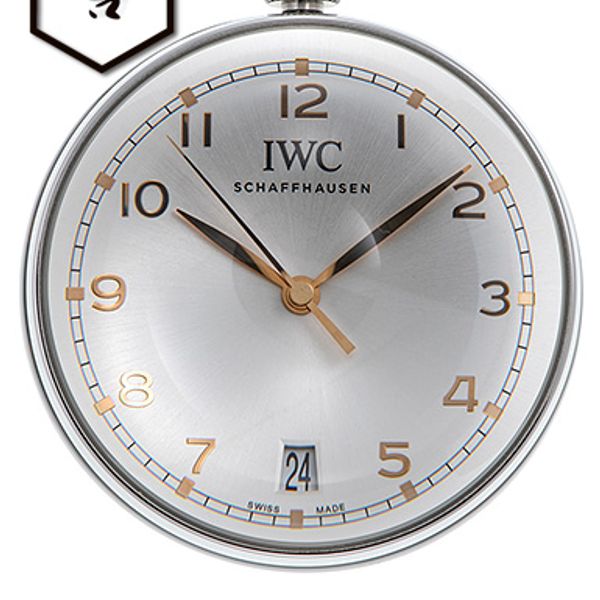 [Used] IWC Table Clock Silver (IWC Table Clock) [Giff easy packing ...