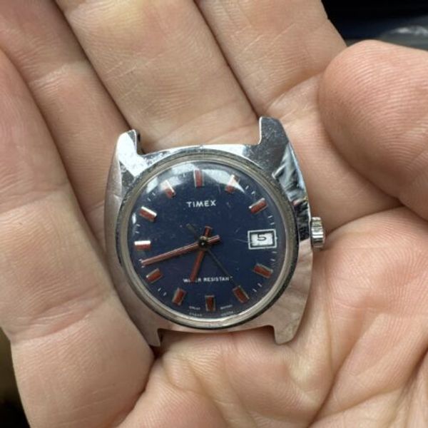vintage timex square watch face only british made | WatchCharts Marketplace