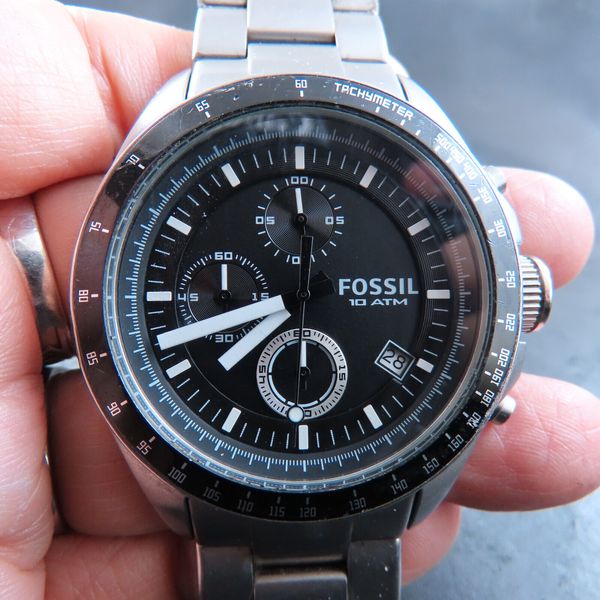 All Steel Fossil Chronograph 10 ATM Quartz Men Watch | WatchCharts ...