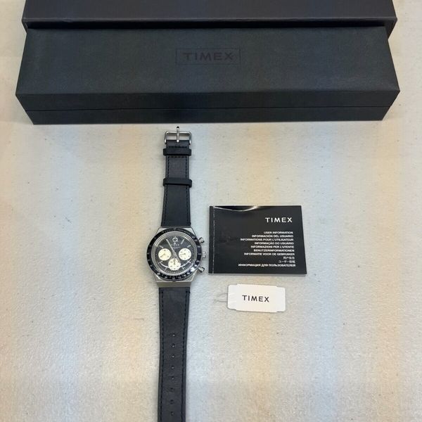 Timex Q Chronograph Quartz Black Dial Men's Watch TW2V42700 - USED ...