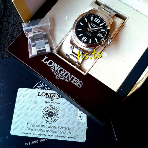 CHEAPEST???? 39mm Longines Conquest ⚫️ Black Automatic Sports Watch ...