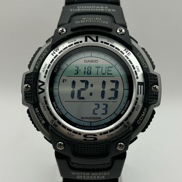 Casio SGW-100 Twin Sensor Digital Mens Watch - New Battery - Compass ...