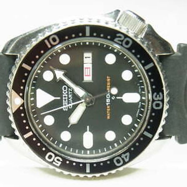 Seiko 7548-7000 Vintage Diver Day Date SS Quartz Mens Watch Authentic ...