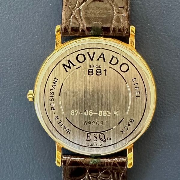 MOVADO QUARTZ WRIST WATCH REF# 87-06-825K | WatchCharts Marketplace