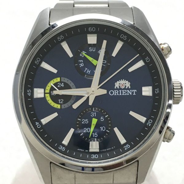 [Used] ORIENT* Orient/Quartz watch/Digital/Stainless steel/NVY/UY02-C0 ...