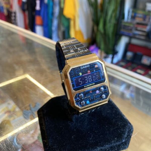 Casio Vintage x PAC-MAN Digital Black/Gold Men's Watch A100WEPC-1B No ...