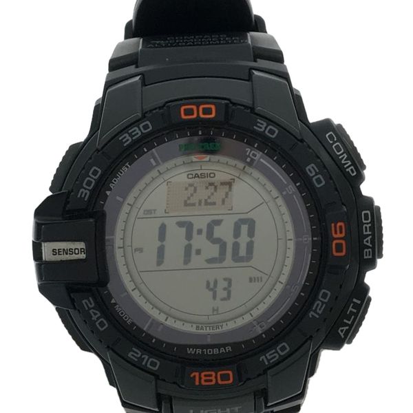 [Used] CASIO Solar watch PROTREK/Digital/Black/Casio [Clothing goods ...