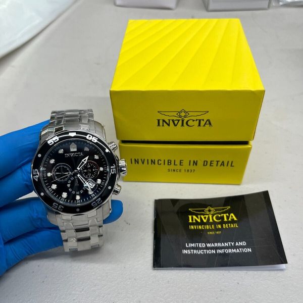 Invicta Pro Diver Chronograph Black Dial Men's Watch 0069 - NEW ...