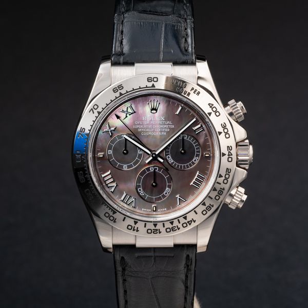 FS: 2006 Rolex 18K WG Daytona 116519 Tahitian MOP Dial with Papers ...
