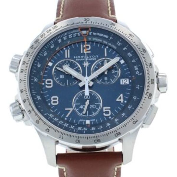 Hamilton Khaki X-Wind Steel Blue Dial 46mm Quartz Men's Watch Watch ...