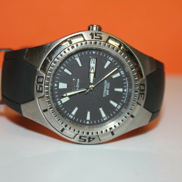 Vintage Citizen Eco Drive Titanium Watch E101-K004438 | WatchCharts